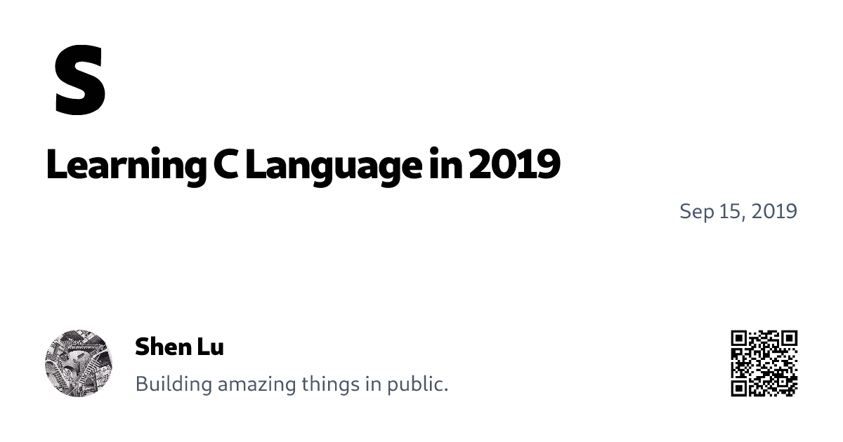 Learning C Language in 2019
