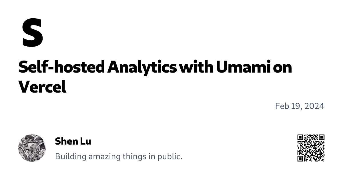 Self-hosted Analytics with Umami on Vercel