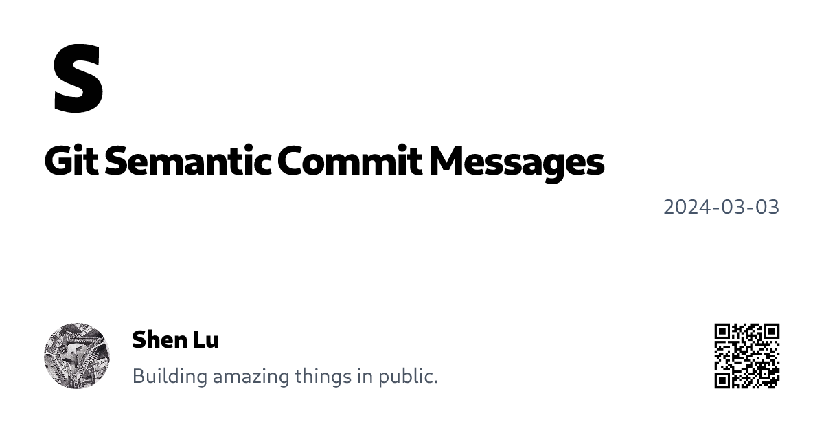 Git Semantic Commit Messages
