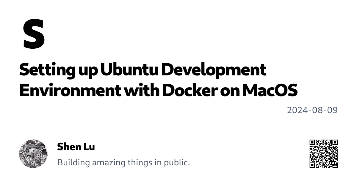 Setting up Ubuntu Development Environment with Docker on MacOS